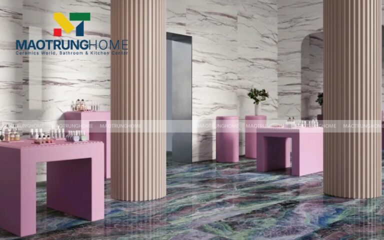 Top 25+ mẫu gạch ốp tường màu hồng đẹp mê ly, hiện đại 2026