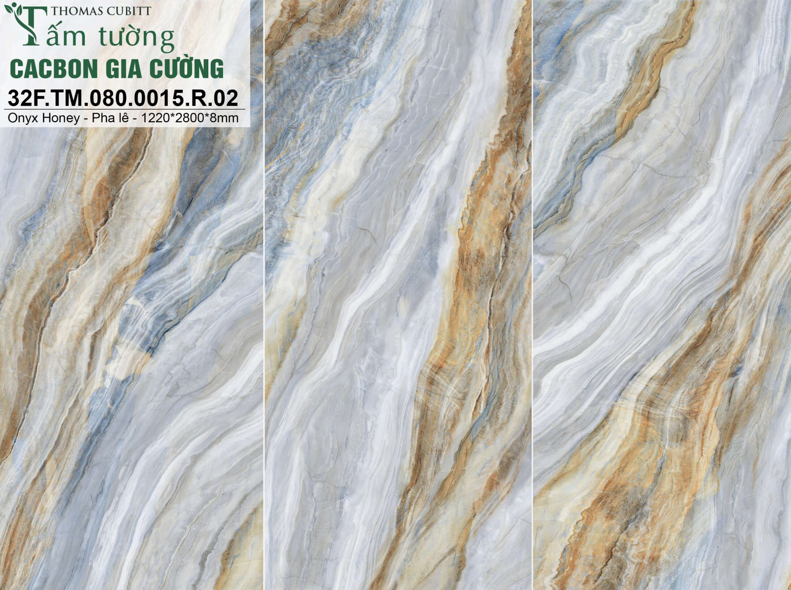 Tấm tường carbon gia cường Thomas cubitt 122x280 Onyx Honey 32F.TM.080. ...