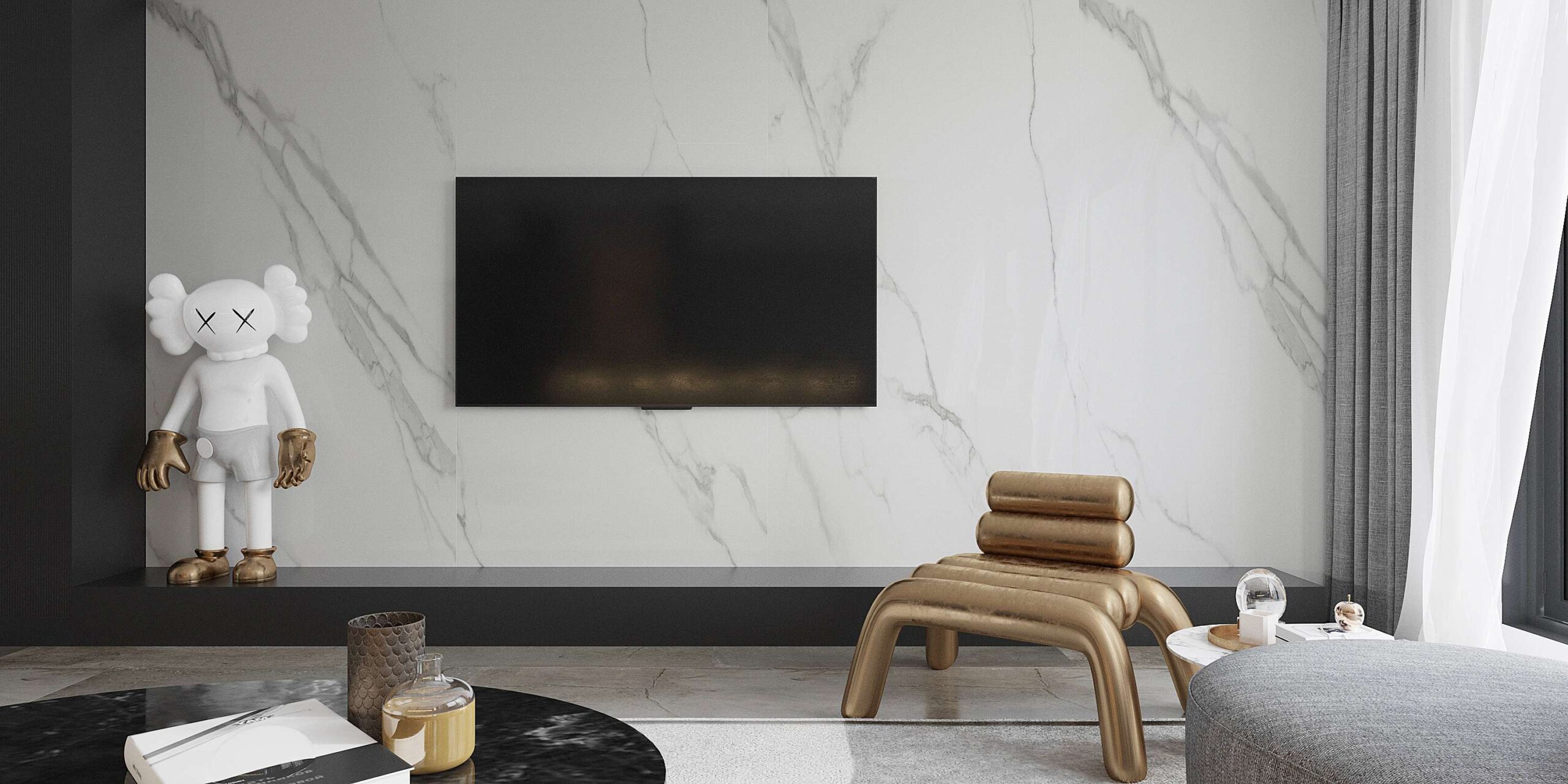 Tấm tường carbon gia cường Thomas cubitt 122x280 Rigid Statuario 32F.TM ...